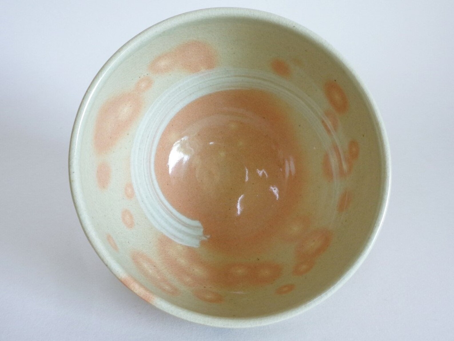 A3823handcrafted Hagi-yaki Sugi-nari Hakeme Chawan ,japanese Hagi Ware ...