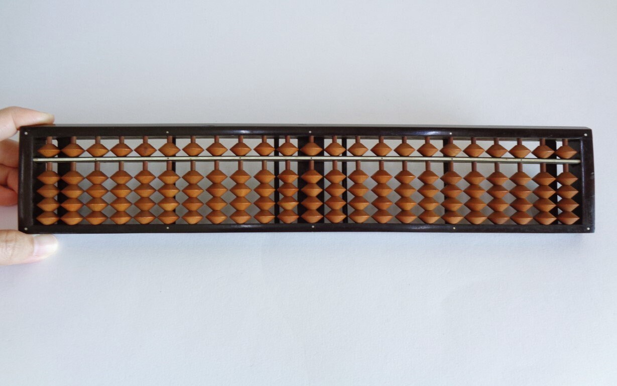 Japanese Soroban Abacus, Vintage Wooden-bamboo Superb Quality Abacus # ...