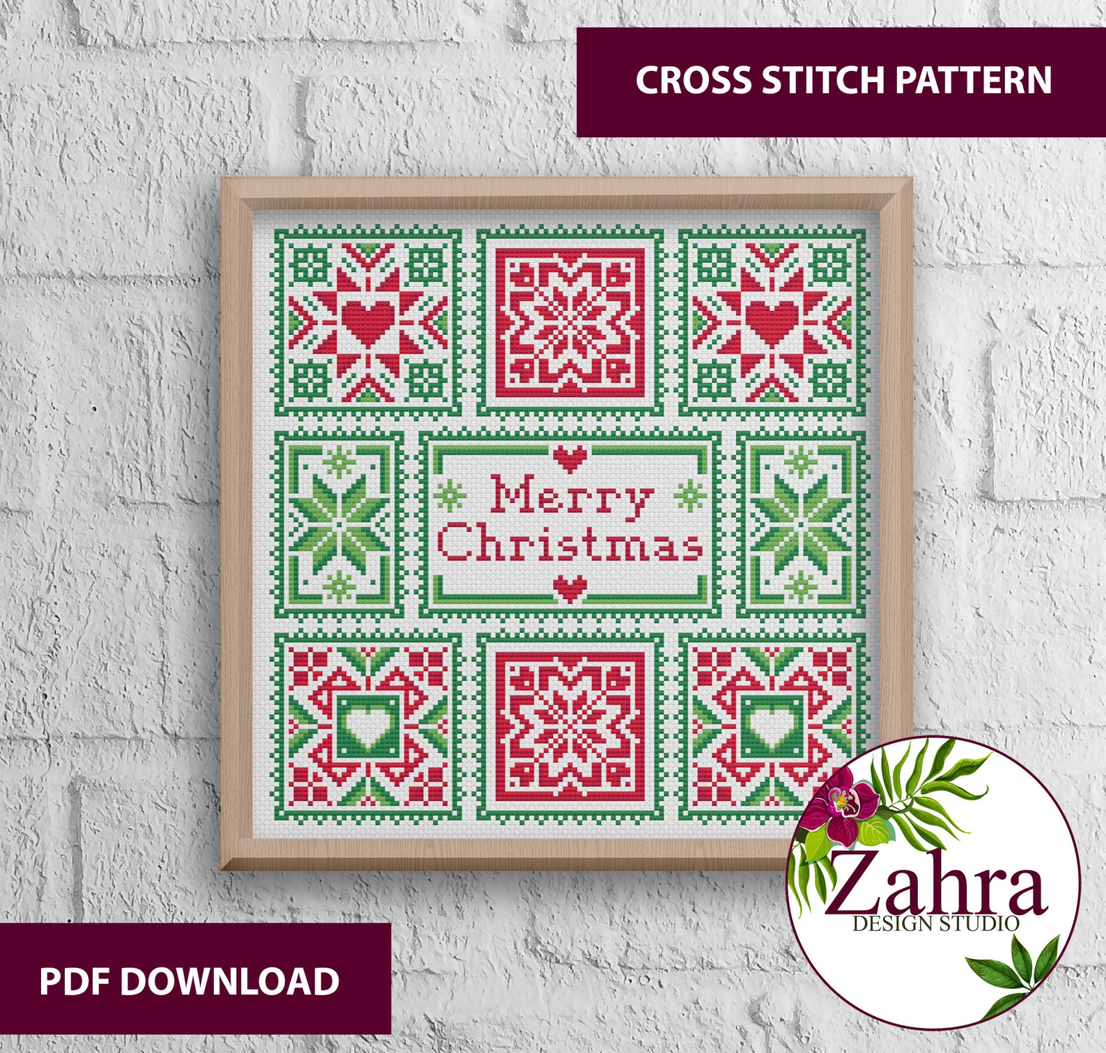Christmas Sampler Cross Stitch Pattern Christmas Cross Stitch - Etsy