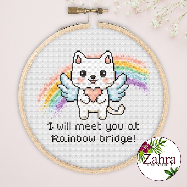 Rainbow Bridge Cross Stitch Pattern - Etsy