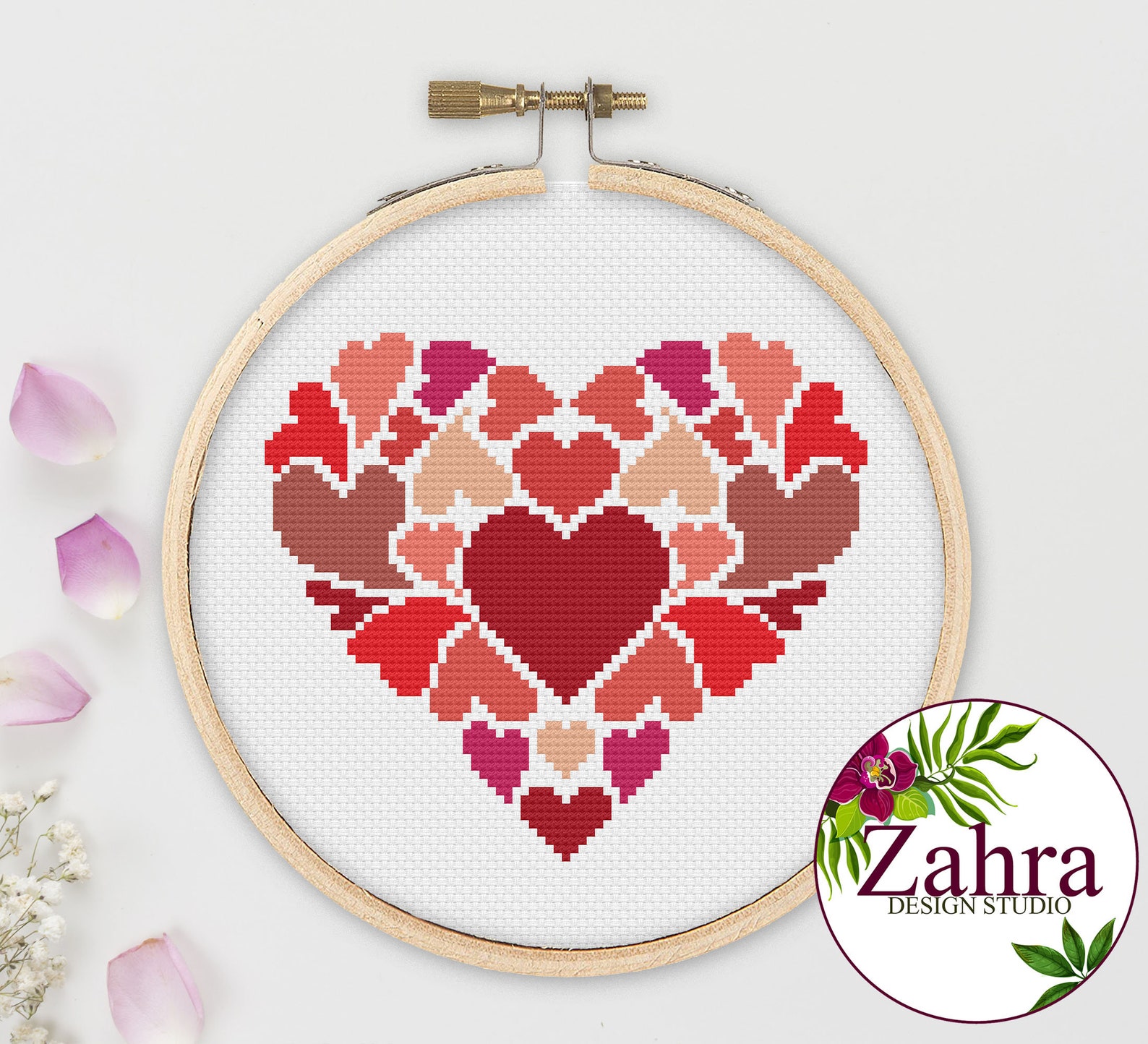 Heart Cross Stitch Pattern. Love Cross Stitch Pattern. PDF - Etsy
