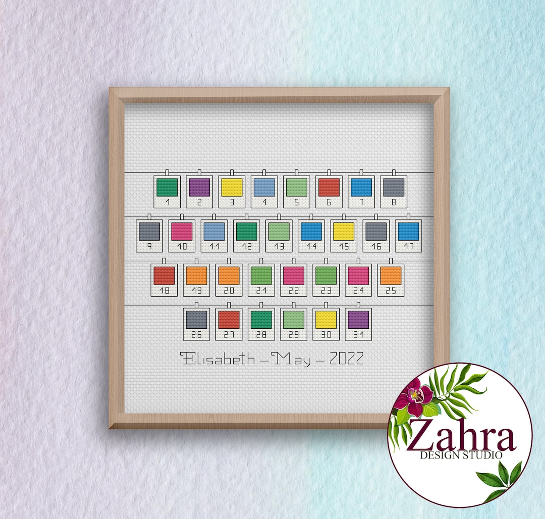 Polaroids Mood Cross Stitch Pattern! Mood Journal Cross Stitch Chart ...