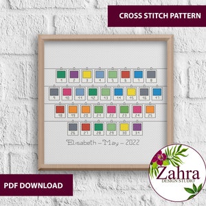 Polaroids Mood Cross Stitch Pattern! Mood Journal Cross Stitch Chart ...