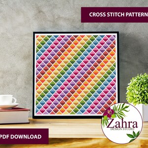 Geometric Cross Stitch Pattern Sampler Cross Stitch. Abstract - Etsy