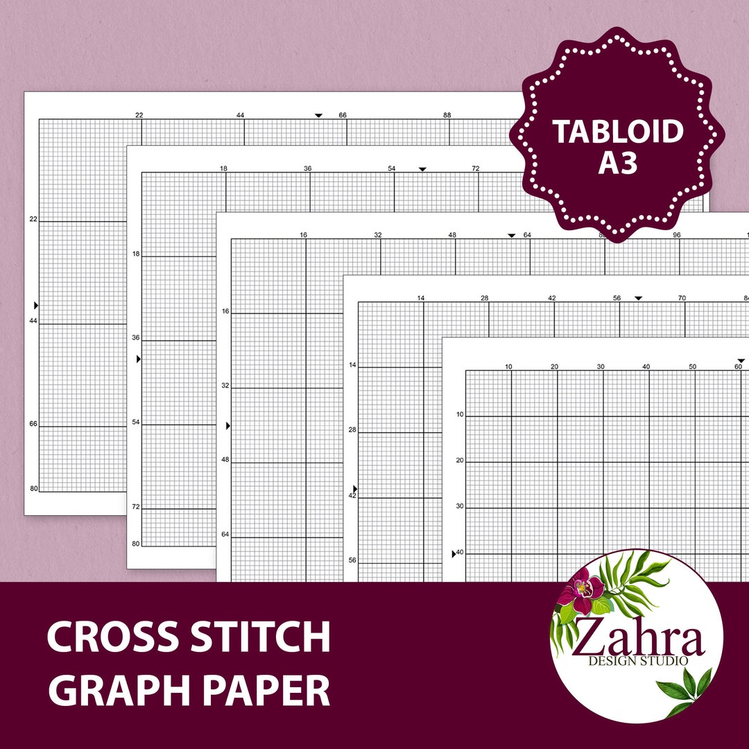 Cross Stitch Graph Paper: Tabloid/a3, 10-22 Count (PDF Download) - Etsy