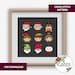 Mini Christmas Characters. Set of 21 Tiny Christmas Cross Stitch ...