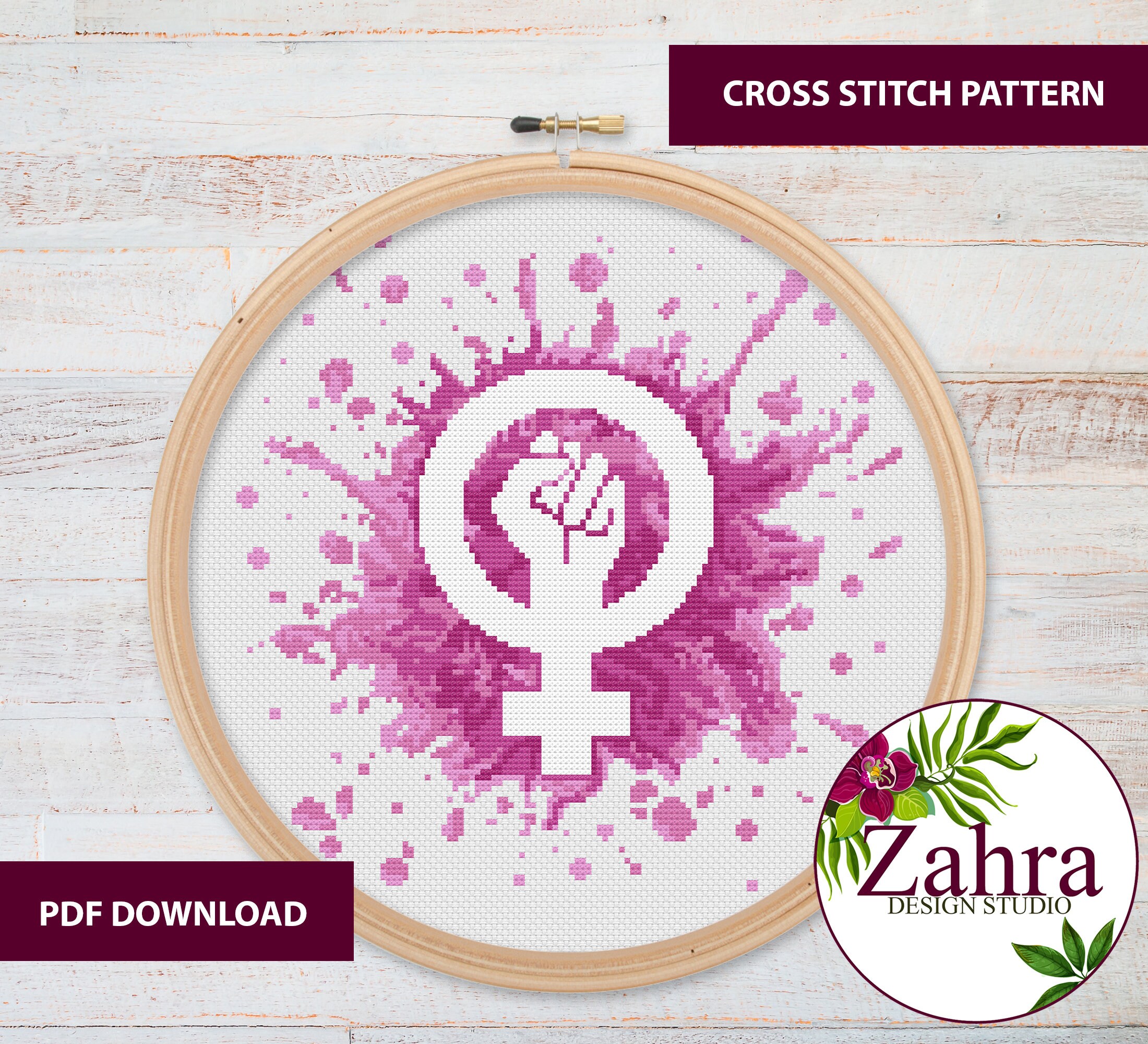 Resist Feminist Cross Stitch Pattern. Women's Rights - Etsy