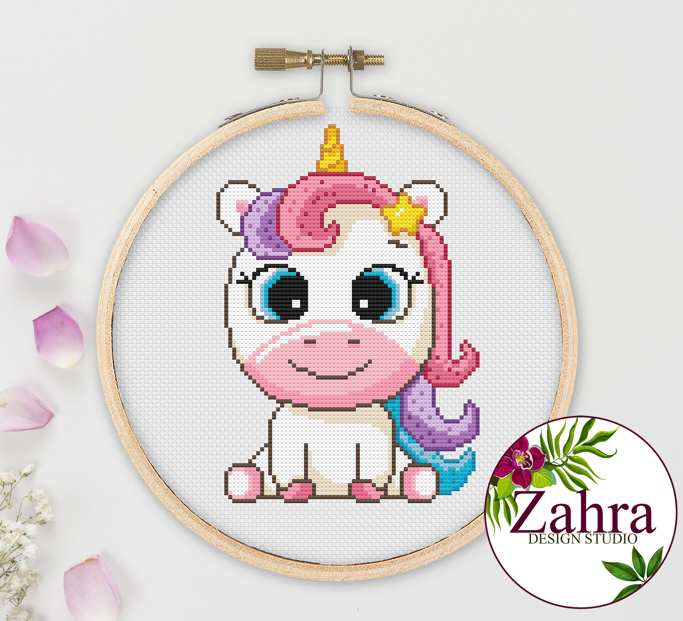 Unicorn Cross Stitch Pattern Cute Cross Stitch Pattern. PDF - Etsy