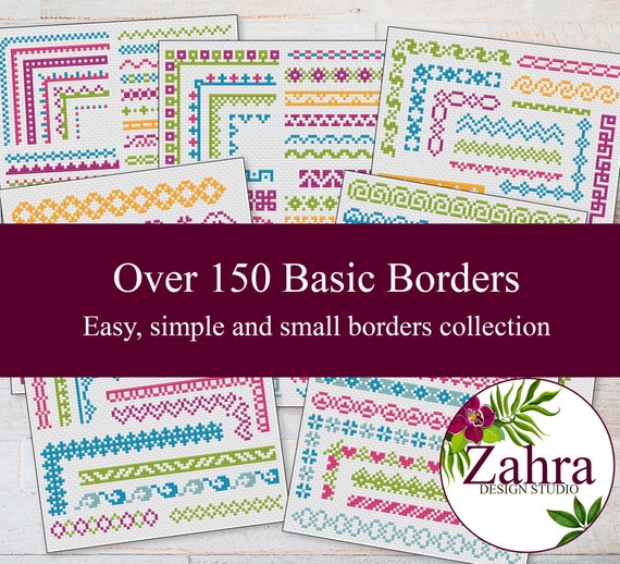 Cross Stitch Borders Basic and Easy. Over 150 Cross Stitch | Etsy