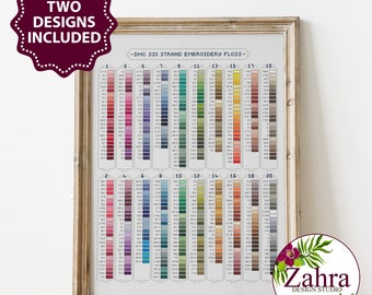 DMC Threads Color Card Cross Stitch Pattern PDF Download - Etsy