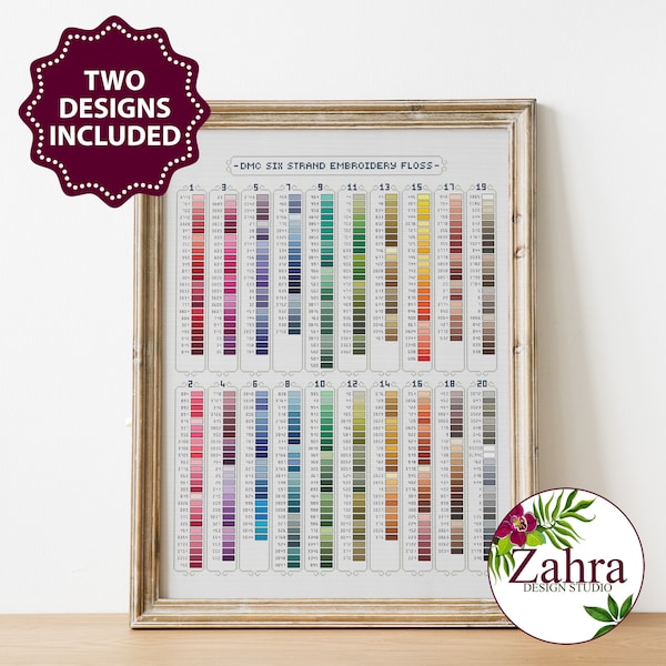 Dmc Floss Color Chart - Etsy