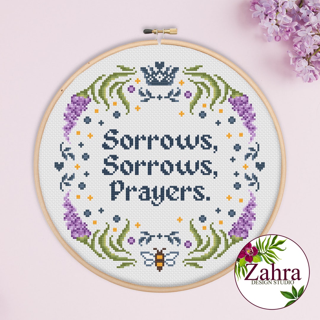 Sorrows, Sorrows, Prayers! Bridgerton Inspired Cross Stitch Chart ...