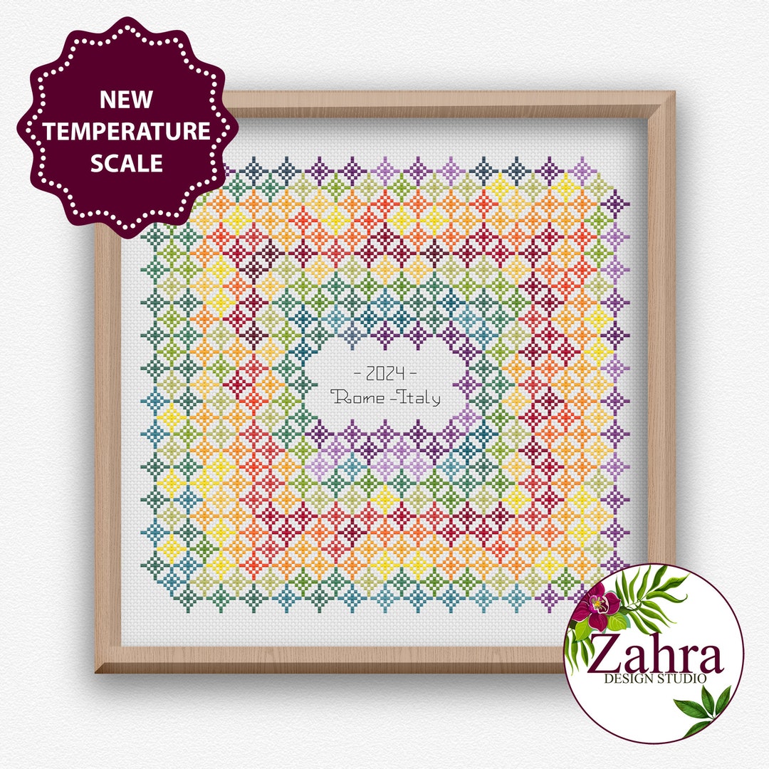 Mini Stars Temperature Cross Stitch Pattern! Temperature Cross Stitch ...