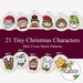 Mini Christmas Characters. Set of 21 Tiny Christmas Cross Stitch ...