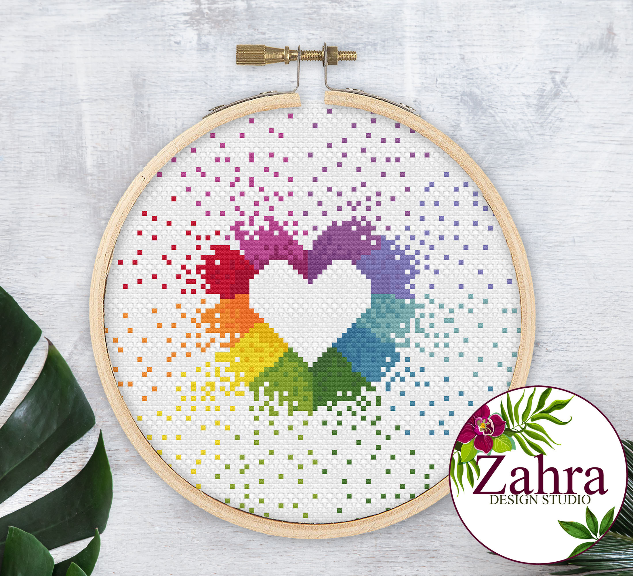 Rainbow Heart LGBTQ Cross Stitch Pattern. Pride Cross Stitch | Etsy