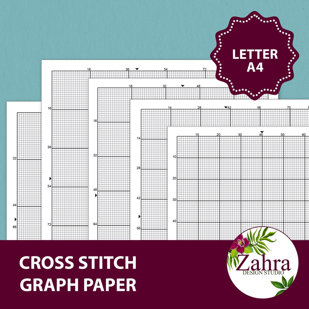Cross Stitch Graph Paper: 10-22 Count, Letter/a4 (PDF Download) - Etsy