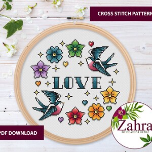 Love & Pride! Two Cross Stitch Patterns. Quotes Cross Stitch Pattern ...