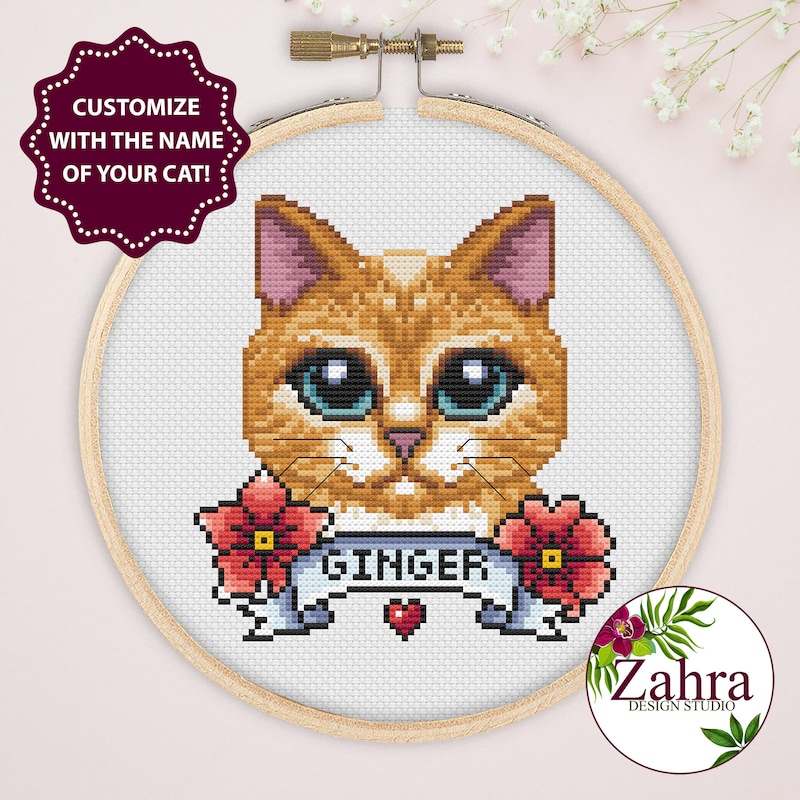Cat Cross Stitch Pattern - Etsy