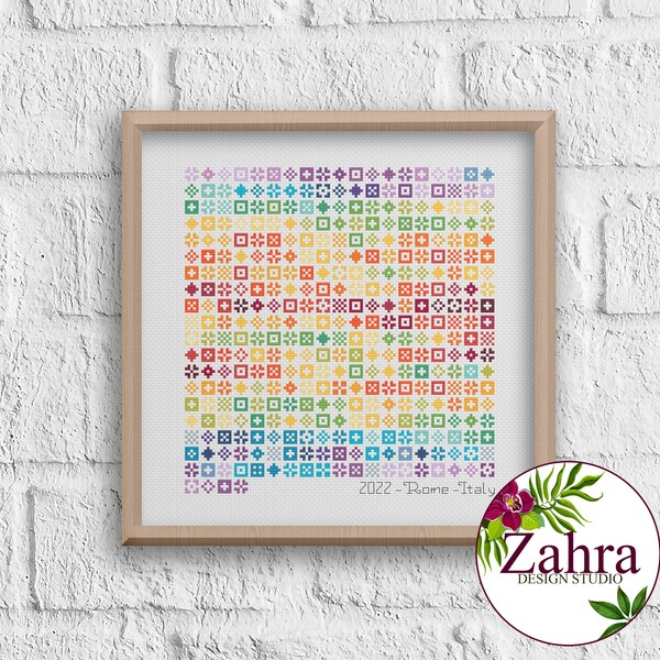 Temperature Tree Cross Stitch - Etsy