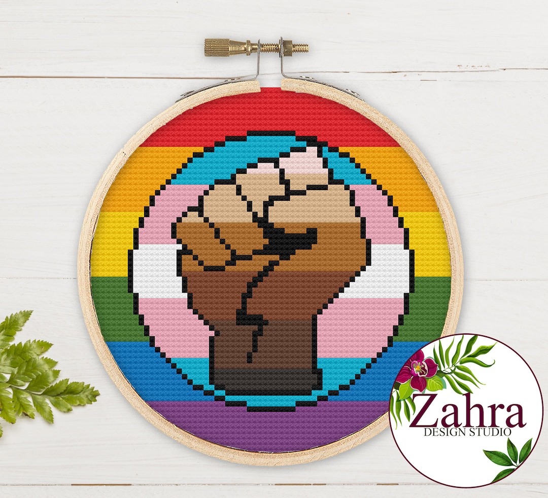 Intersectional Pride Flag! LGBTQ Cross Stitch Pattern. Pride Cross ...