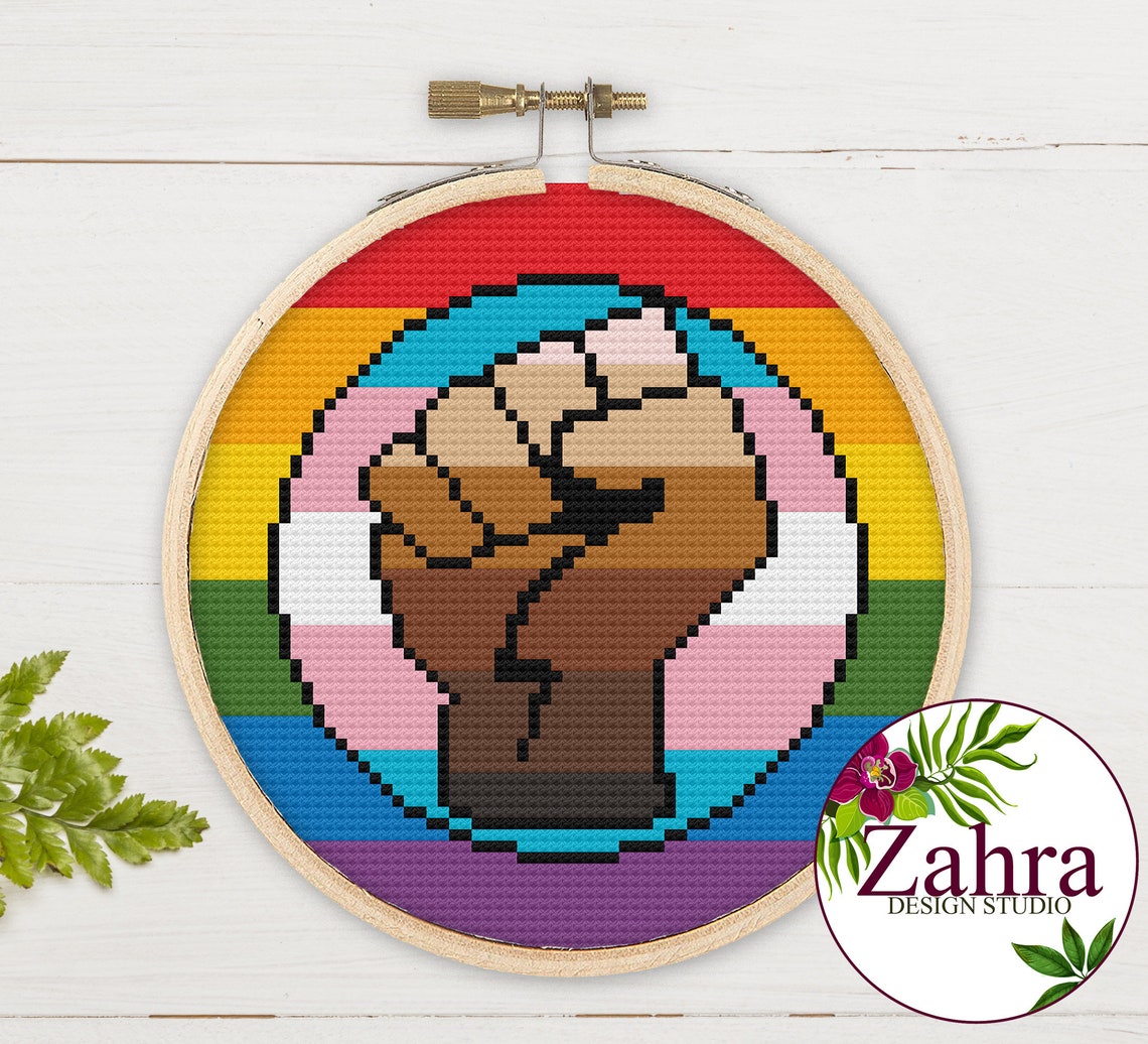 Intersectional Pride Flag LGBTQ Cross Stitch Pattern. Pride | Etsy UK