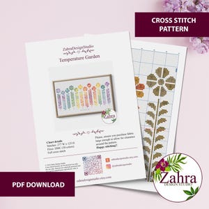 Temperature Tracker Cross Stitch Pattern - the Garden Embroidery Design ...