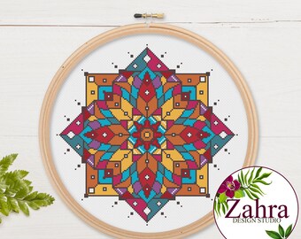 Chinese Mandala Cross Stitch Pattern PDF Instant Download - Etsy