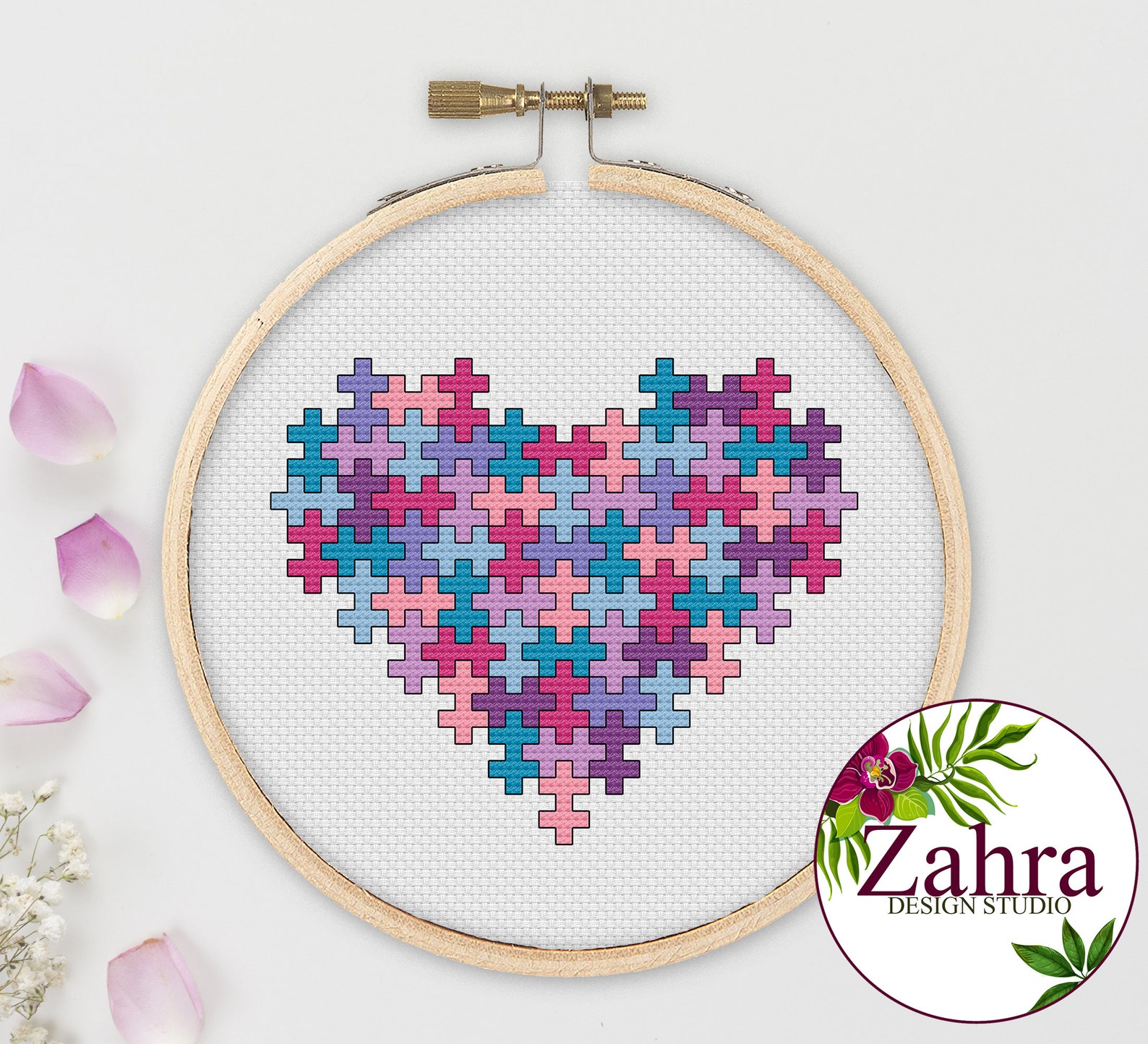 Heart Cross Stitch Pattern. Love Cross Stitch Pattern. PDF - Etsy