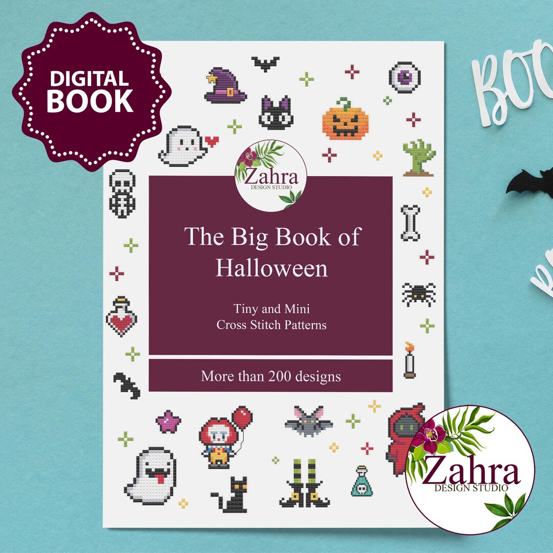 The Big Book of Halloween - Mini Cross Stitch Patterns! Over 200 Mini ...