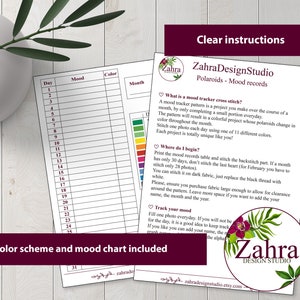 Polaroids Mood Cross Stitch Pattern! Mood Journal Cross Stitch Chart ...