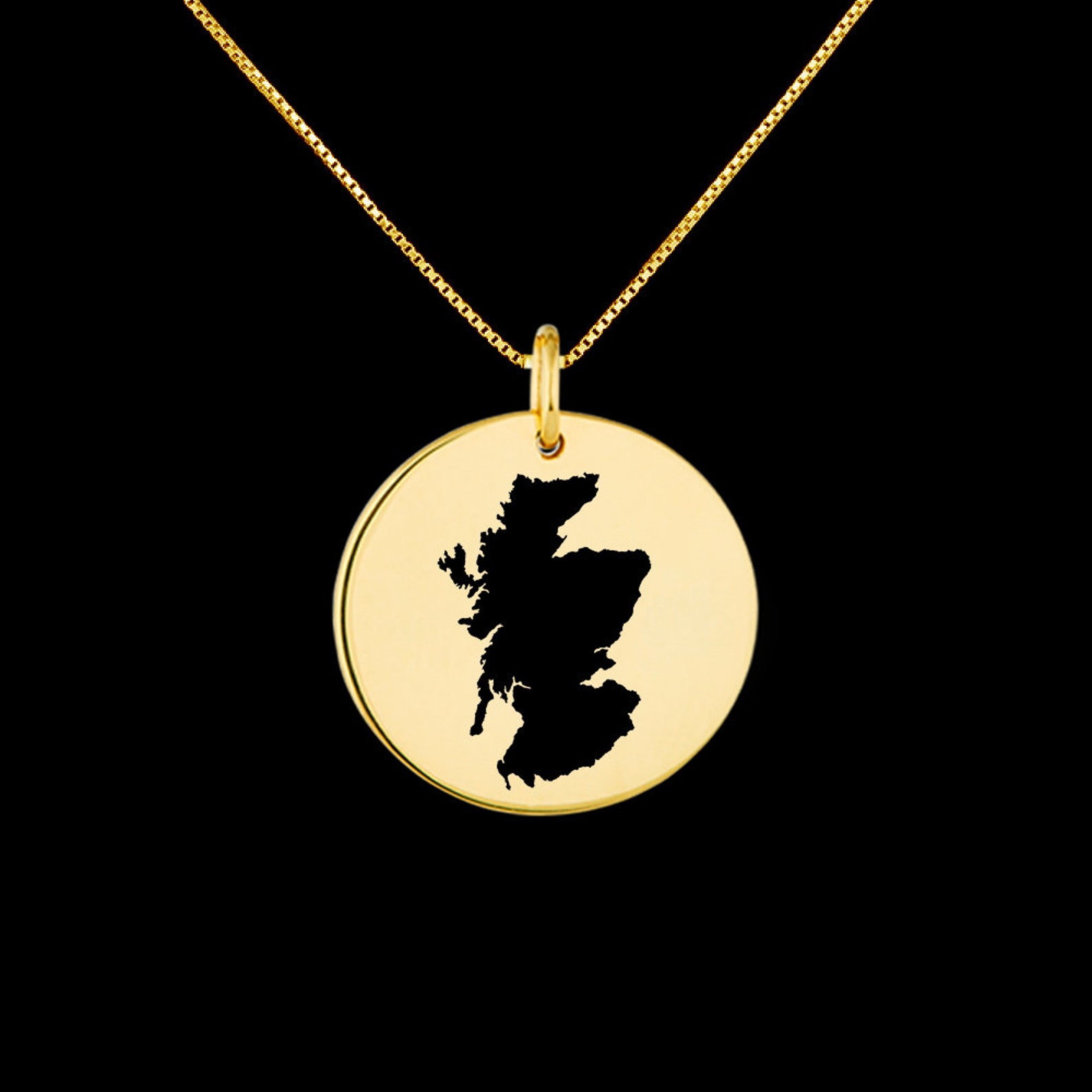 Scotland Map Pendant .925 Sterling Silver Pendant, Genuine Handmade ...