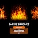 16 Fire Brushes for Photo Editing Realistic Fire Photoshop Brushes ...