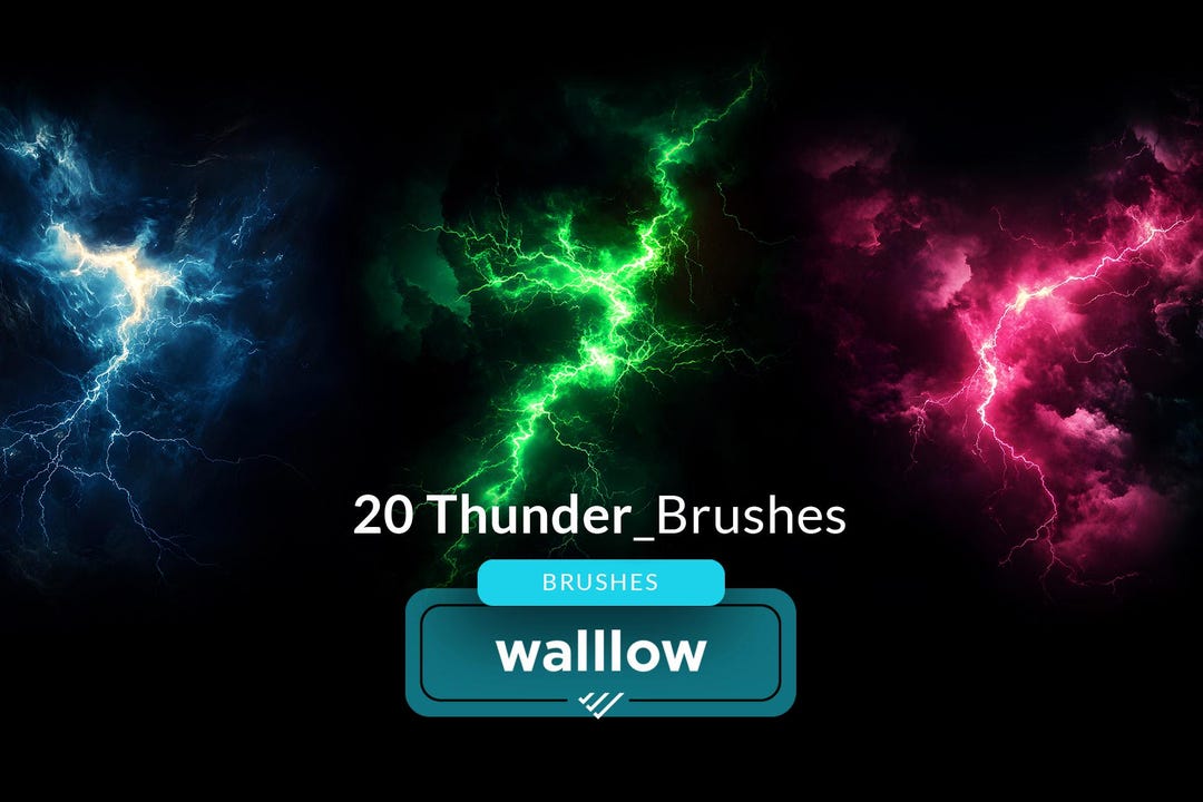 Thunder Lightning Photoshop Brushes – 20 Electric Photo Effects for ...