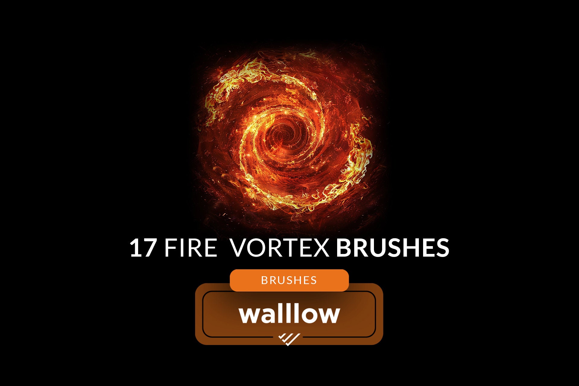 Realistic Fire & Flame Photoshop Brushes Fire Vortex Brushes, Photo ...