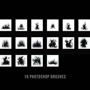 16 Fire Brushes for Photo Editing Realistic Fire Photoshop Brushes ...