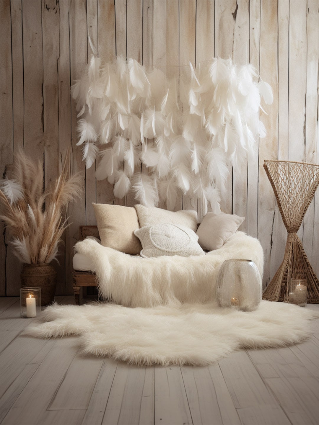 White Boho Digital Backdrops Maternity Digital Backdrops Studio ...