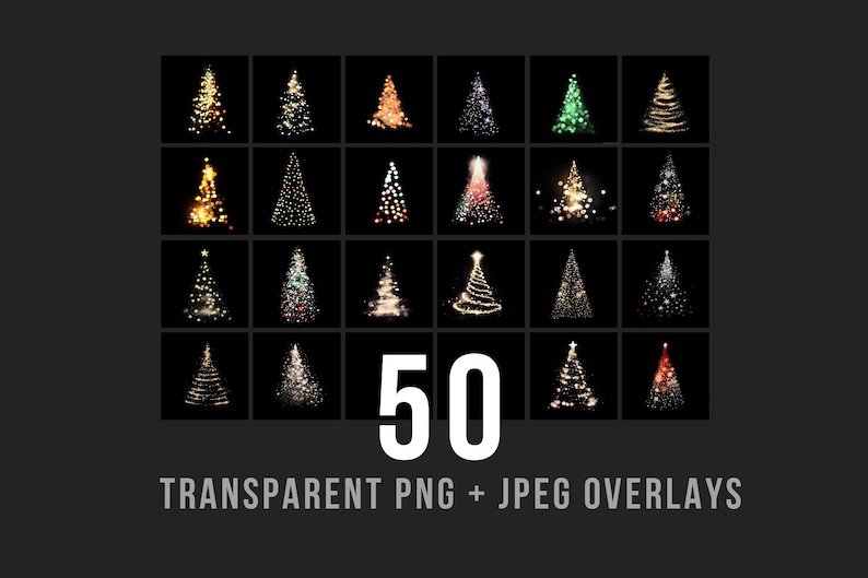 Christmas Tree Bokeh Overlay, Christmas Tree Light Bokeh PNG Photoshop ...