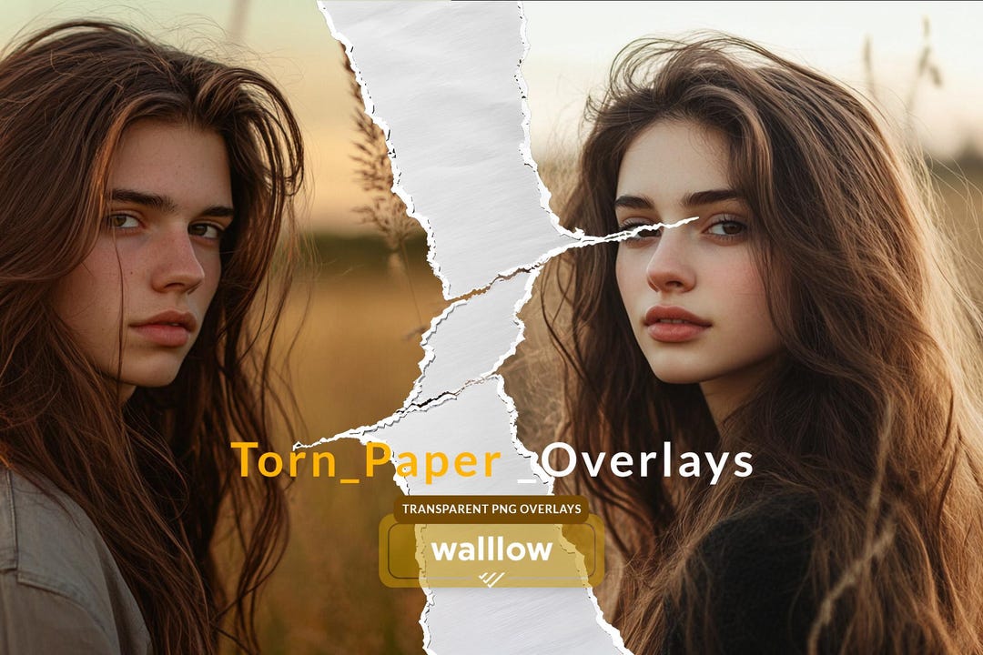 Torn Paper PNG Overlay Transparent Ripped Paper Effect for Photos ...