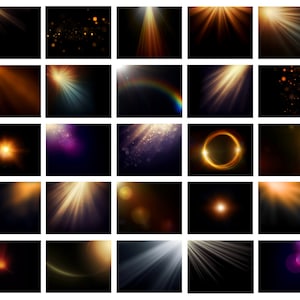 Sun Overlay, Sunset Overlay Photoshop, Sun Flare Overlay, Digital ...