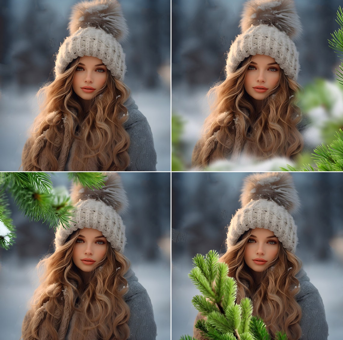 50 Pine Tree Branch PNG Photoshop Overlays, Transparent Evergreen ...