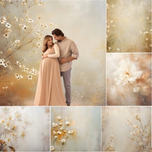 Floral Fine Art Texture Maternity Digital Backdrop, Backdrop Wall ...