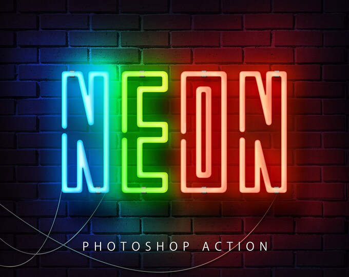 Photoshop Neon Layer Styles 100 Neon Layer Styles for Adobe Photoshop ...