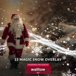 Magic Snow Png Overlays, Christmas Overlays, Photoshop Overlays, Shine ...