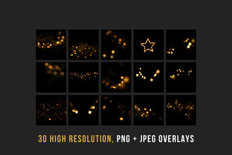 Christmas Star Bokeh Overlay, Bokeh Overlays, Sparkle Overlay, Glitter ...