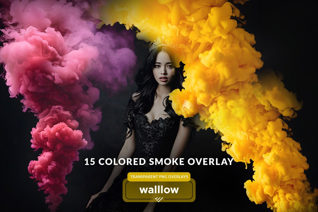 Colored Smoke Photo Overlays, Photoshop Overlays, Colored Smoke Digital ...