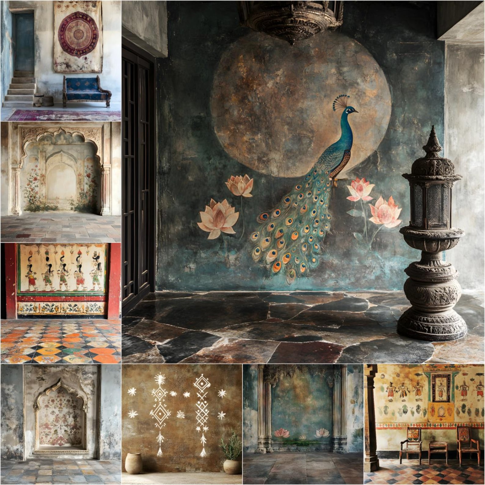 Indian Ethnic Fine Art Textures Digital Photo Backdrops, Old Master ...