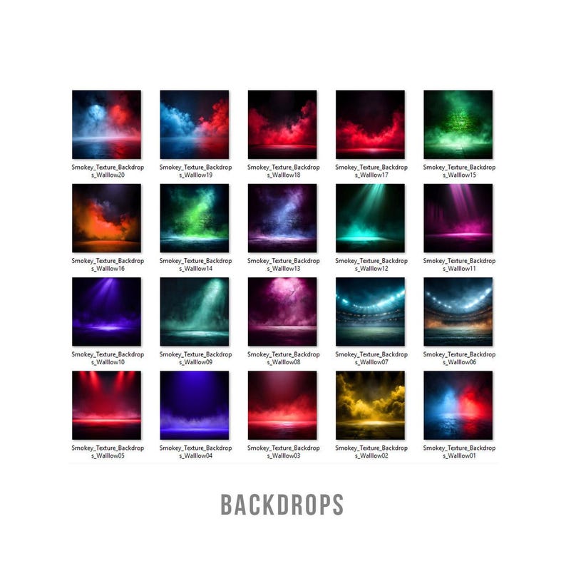 20 Color Smoke Backgrounds JPG | Abstract Fog Texture Backdrops ...