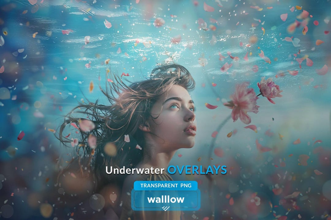 Underwater Effect Photo Overlays, Realistic Underwater Bubble Photoshop ...