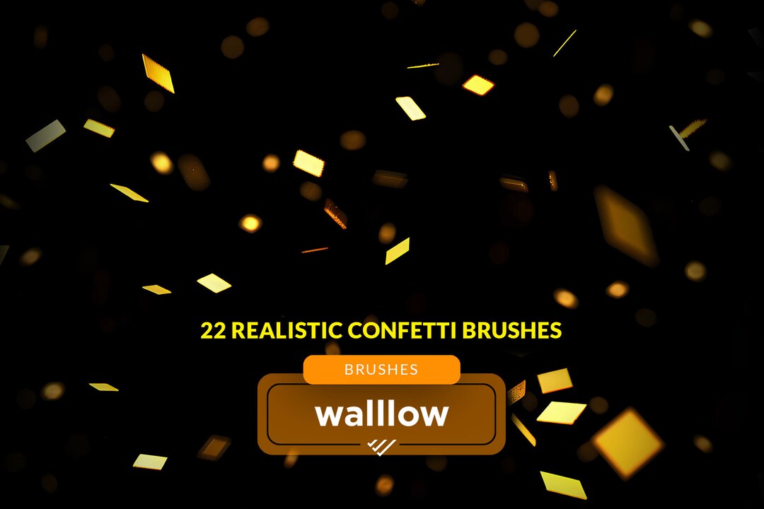 Confetti Photoshop Brushes, Wedding Confetti, Falling Confetti ...