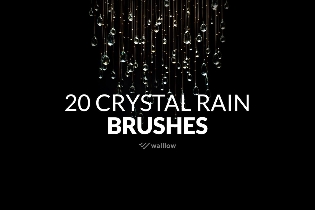 Falling Crystal Photoshop Brushes, Crystal Raindrops Photoshop Brushes ...